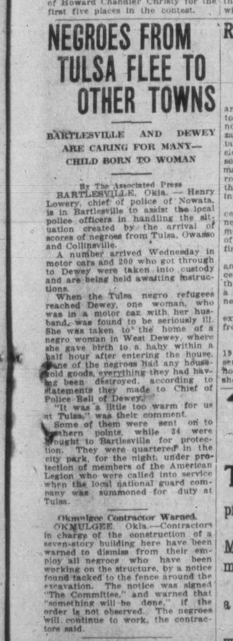 Tulsa Race Massacre from the Tulsa Tribune, June 1-9, 1921 ...
