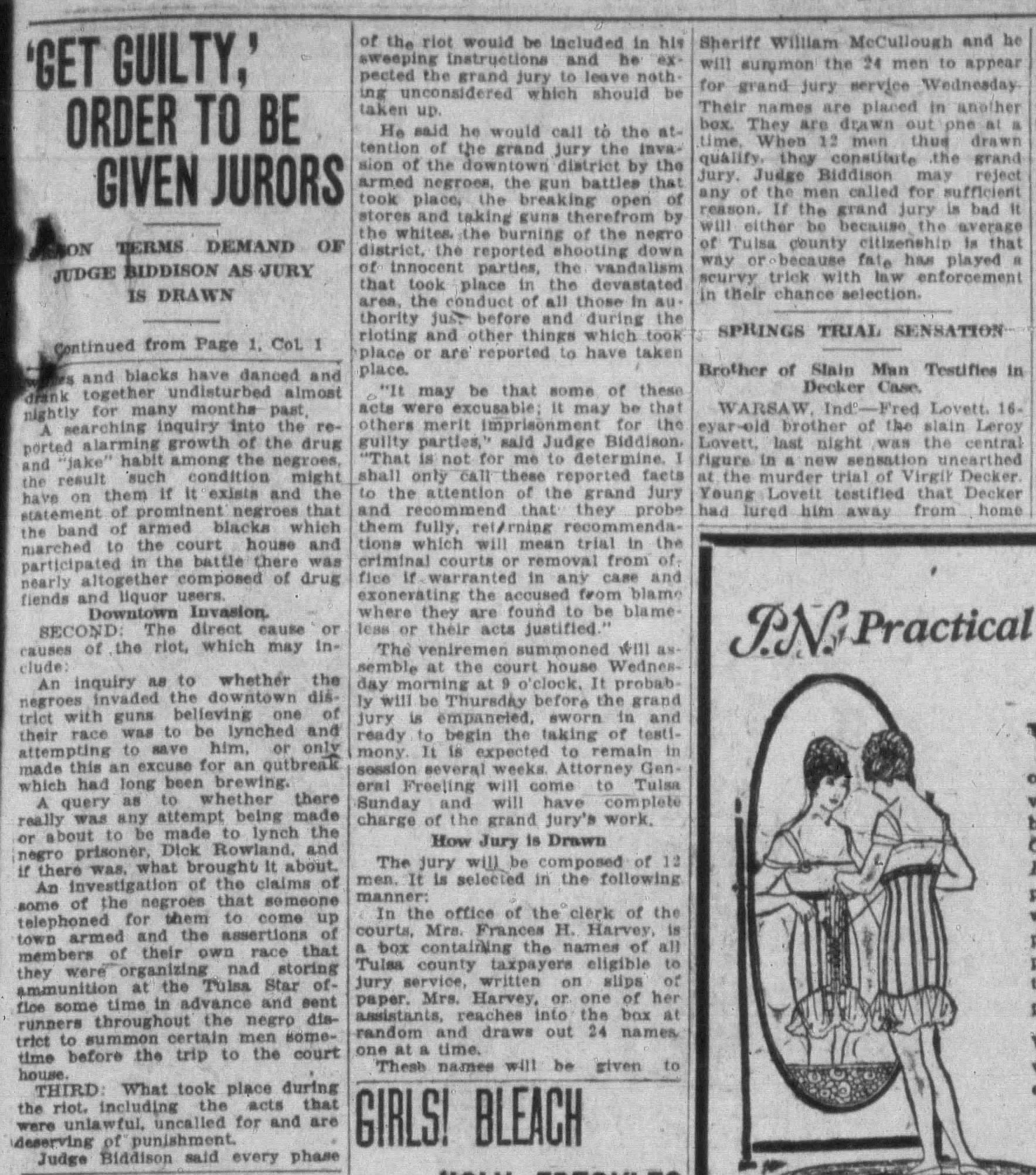 Tulsa Race Massacre from the Tulsa Tribune, June 1-9, 1921 ...