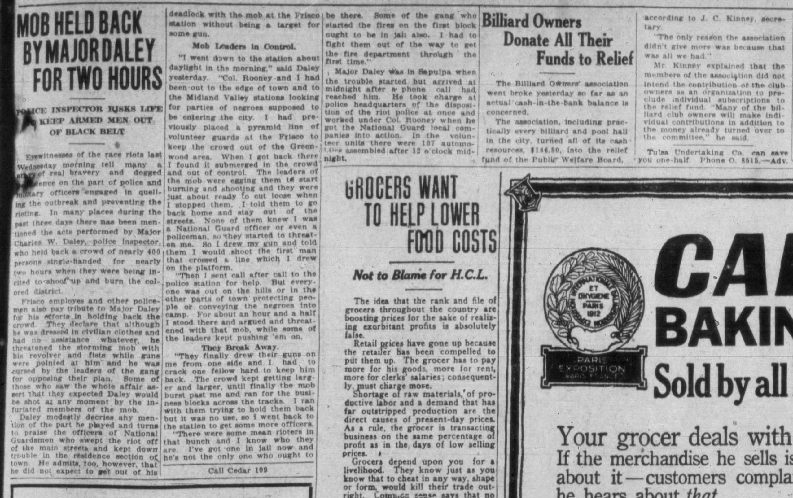 Tulsa Race Massacre from the Tulsa Tribune, June 1-9, 1921 ...