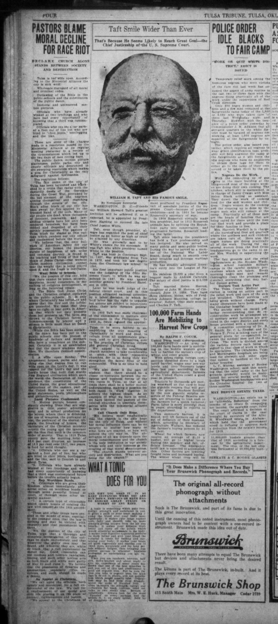 Tulsa Race Massacre from the Tulsa Tribune, June 1-9, 1921 ...
